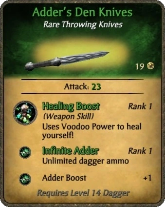 Adder's Den Knives | Pirates Online Wiki | Fandom