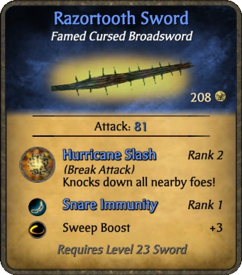 Razortooth Sword | Pirates Online Wiki | Fandom