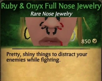 Ruby & Onyx Full Nose Jewelry | Pirates Online Wiki | Fandom