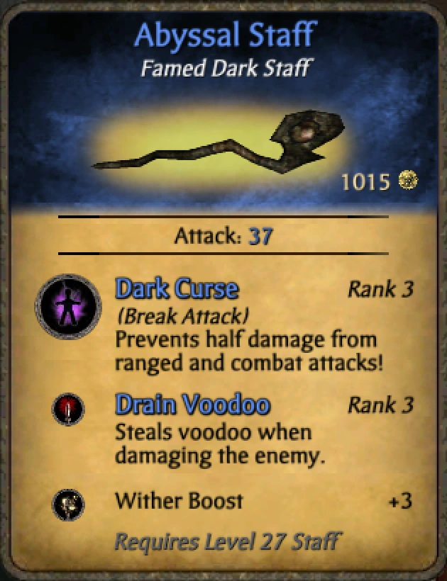 Abyssal Staff | Pirates Online Wiki | Fandom