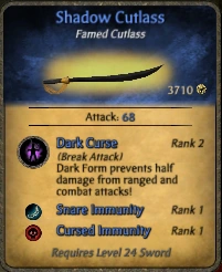 Shadow Cutlass | Pirates Online Wiki | Fandom