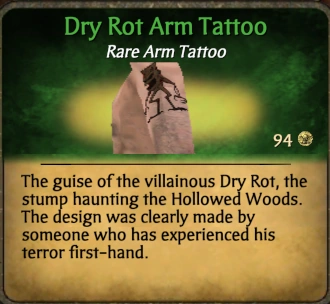 Dry Rot Arm Tattoo | Pirates Online Wiki | Fandom