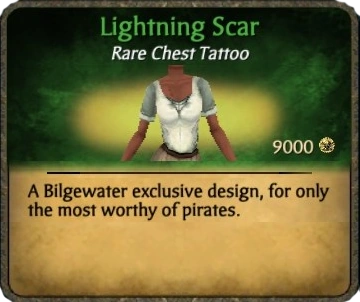 Lightning Scar Chest Tattoo | Pirates Online Wiki | Fandom