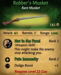 Robber's Musket | Pirates Online Wiki | Fandom