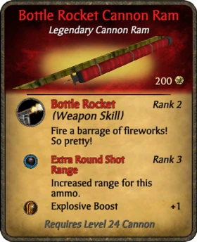 Bottle Rocket Cannon Ram | Pirates Online Wiki | Fandom