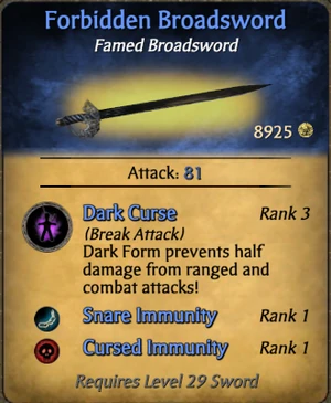 Forbidden Broadsword | Pirates Online Wiki | Fandom