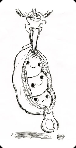 coloring pages three peas in a pod
