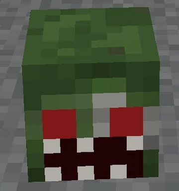 Zombie Head 3d Pixel Art Minecraft Amino