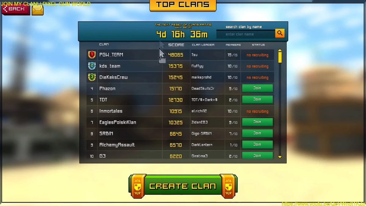 Clans System (PGW) | Pixel Gun Wiki | Fandom