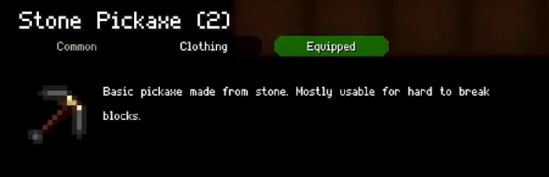 Stone Pickaxe | Pixel Planet Wiki | Fandom