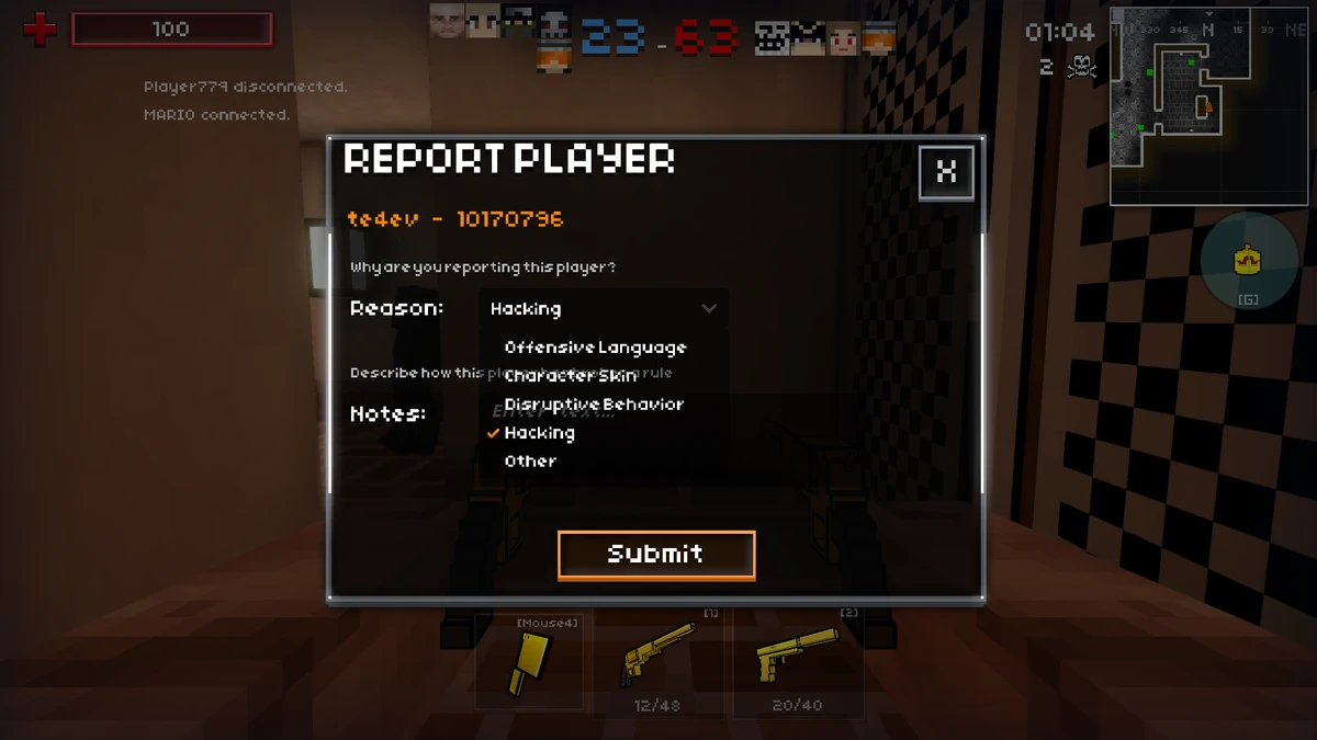 Report, Warning and Ban | Pixel Strike 3D Wikia | Fandom