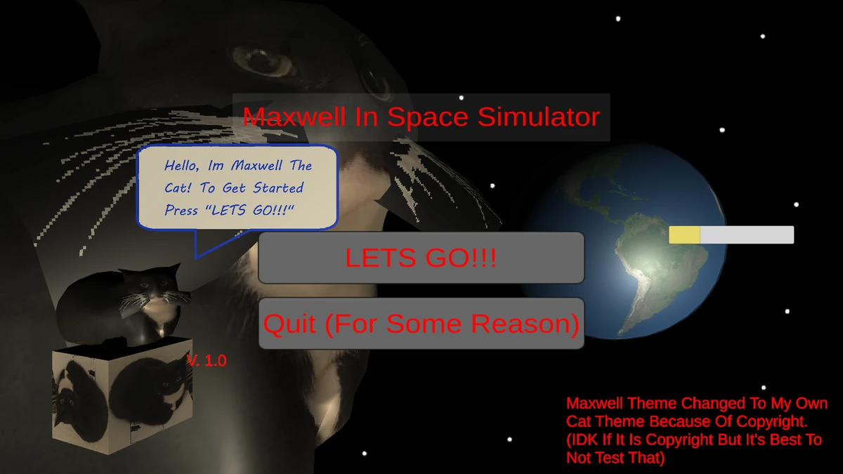 Maxwell In Space Simulator 1.0 | Pixelated Cats Wiki | Fandom