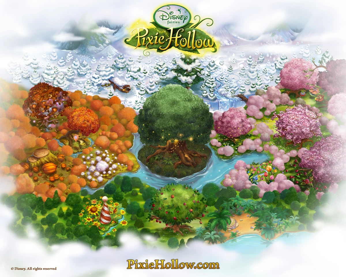 Pixie Hollow map | Pixie Hollow Wiki | Fandom