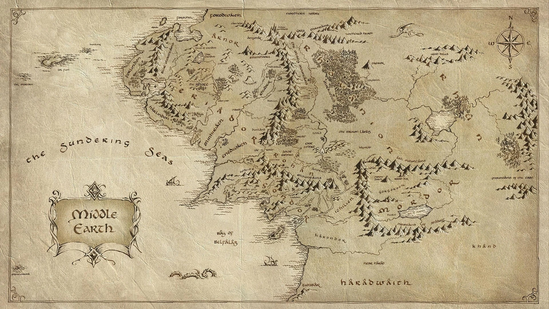 Middle Earth Map Shire