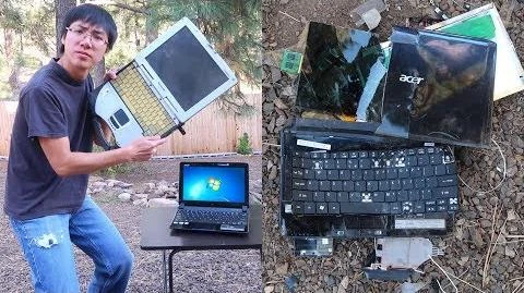 SMASHING A LAPTOP WITH A LAPTOP | Plainrock124 Wikia | Fandom