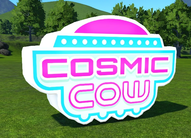 Cosmic Cow Sign - Wall Sign 5 | Planet Coaster Wiki | Fandom