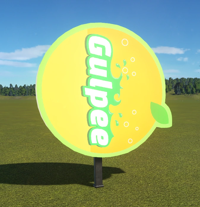 Gulpee Soda Sign - Projecting Sign 1 Lit | Planet Coaster Wiki | Fandom