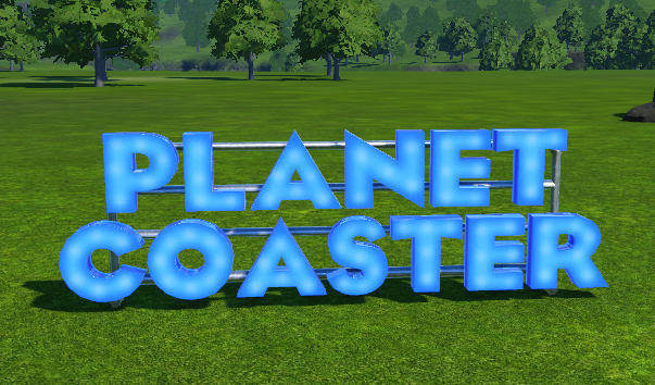 Planet Coaster Sign - Standing Sign 1 Lit | Planet Coaster Wiki | Fandom