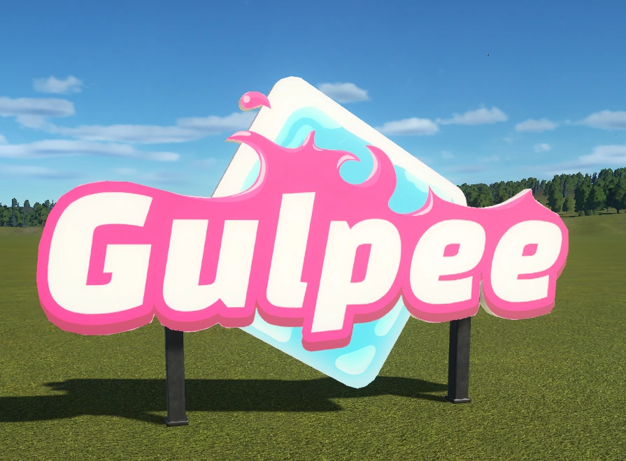 Gulpee Slush Sign - Standing Sign 2 | Planet Coaster Wiki | Fandom