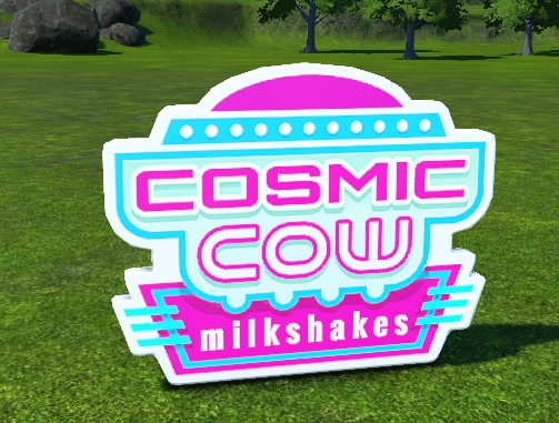 Cosmic Cow Sign - Wall Sign 3 | Planet Coaster Wiki | Fandom