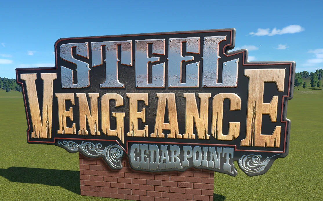 Official Steel Vengeance Sign | Planet Coaster Wiki | Fandom