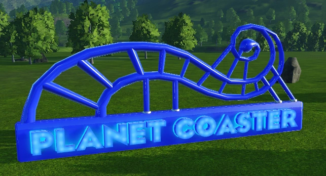 Planet Coaster Sign - Wall Sign 2 Lit | Planet Coaster Wiki | Fandom