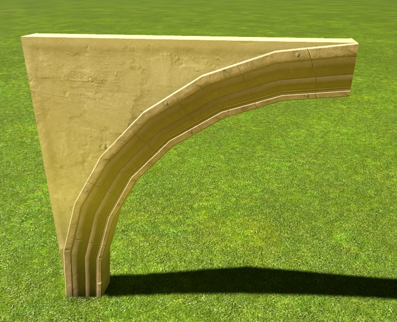Stucco Rounded Half Arch | Planet Coaster Wiki | Fandom