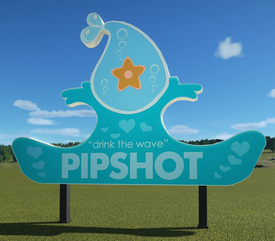 Pipshot Water Sign - Standing Sign 1 | Planet Coaster Wiki | Fandom