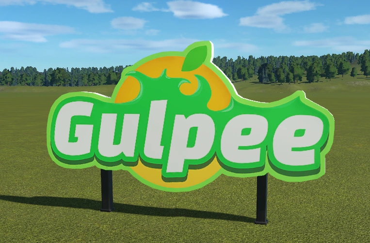 Gulpee Soda Sign - Standing Sign 2 | Planet Coaster Wiki | Fandom