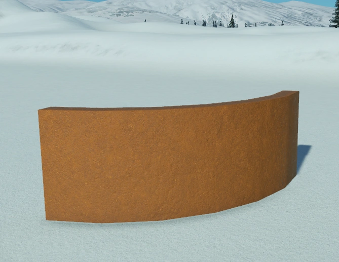Gingerbread Curved Wall 2m | Planet Coaster Wiki | Fandom