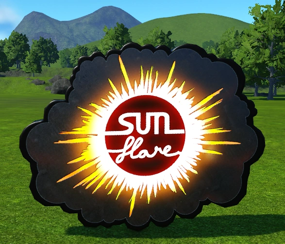 Ride Sign - Sun Flare Lit | Planet Coaster Wiki | Fandom