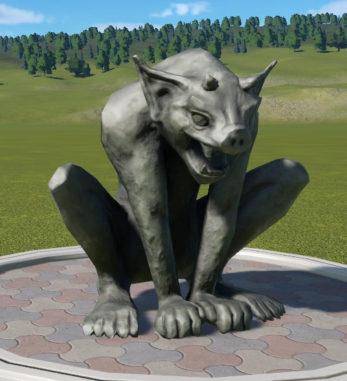 Spooky Gargoyle 1 Wingless | Planet Coaster Wiki | Fandom