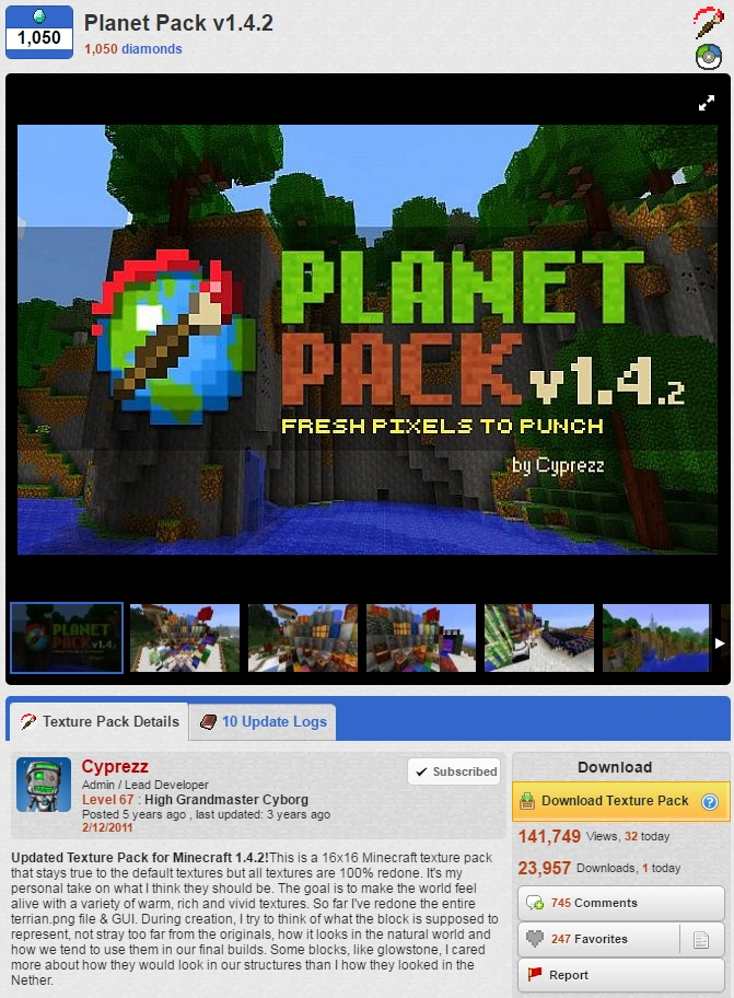 Resource Packs | Planet Minecraft, A Minecraft Fan Comunity Wikia | Fandom