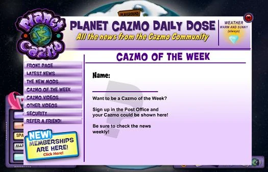 C.o.t.w. | Planet Cazmo Wiki | Fandom