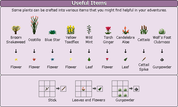 Crafting: Useful Items | Plant Mega Pack Wiki | Fandom