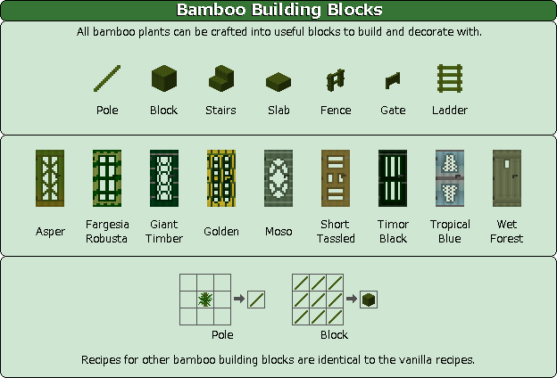 Bamboo Building Blocks | Plant Mega Pack Wiki | Fandom