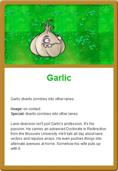 Garlic/Gallery | Plants vs. Zombies Wiki | Fandom
