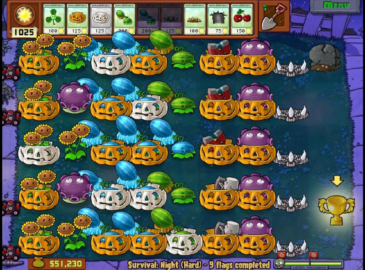 Survival: Night (Hard)/Strategies | Plants vs. Zombies Wiki | Fandom