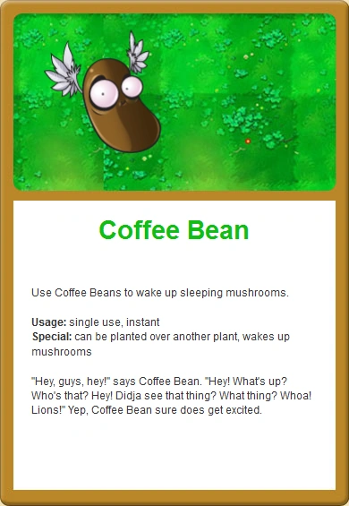 Coffee Bean (Plants vs. Zombies) | PvZ Roleplay Community Wiki | Fandom