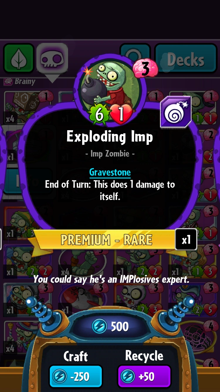 Exploding Imp (Plants vs. Zombies Heroes) | Plants vs. Zombies Wiki ...