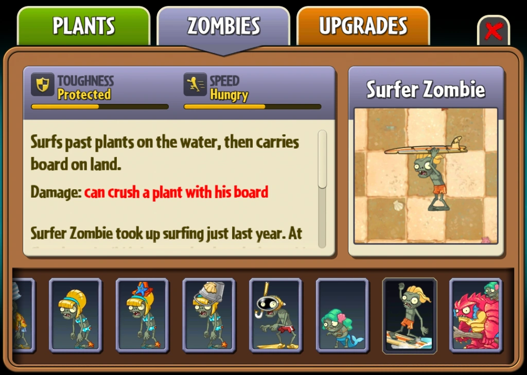 Surfer Zombie/Gallery | Plants vs. Zombies Wiki | Fandom