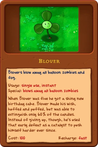 Blover | Plants vs. Zombies Wiki Tiếng Việt | Fandom