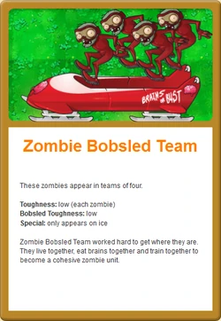 Plants Vs Zombies Zombie Bobsled Team