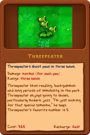 Threepeater | Plants vs. Zombies Wiki Tiếng Việt | Fandom