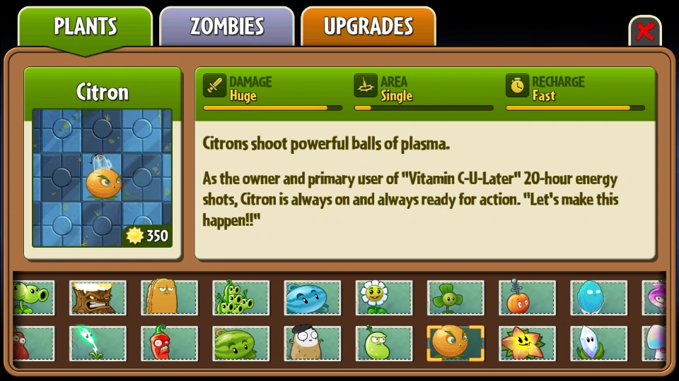 Citron/Gallery | Plants vs. Zombies Wiki | Fandom