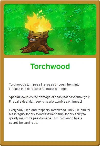 Torchwood/Gallery | Plants vs. Zombies Wiki | Fandom