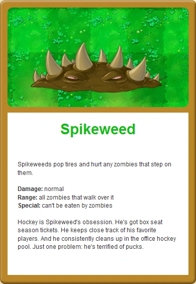 Plants Vs Zombies Spikeweed