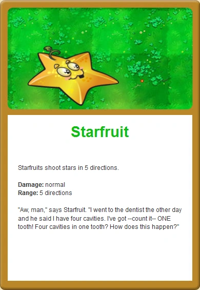 Starfruit/Gallery | Plants vs. Zombies Wiki | Fandom
