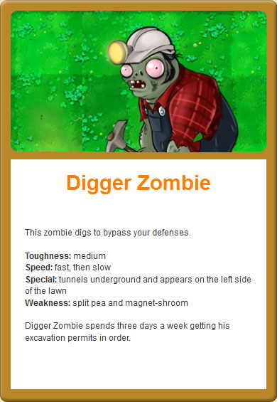 Digger Zombie/Gallery | Plants vs. Zombies Wiki | Fandom