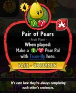 Pair of Pears | Plants vs. Zombies Wiki | Fandom